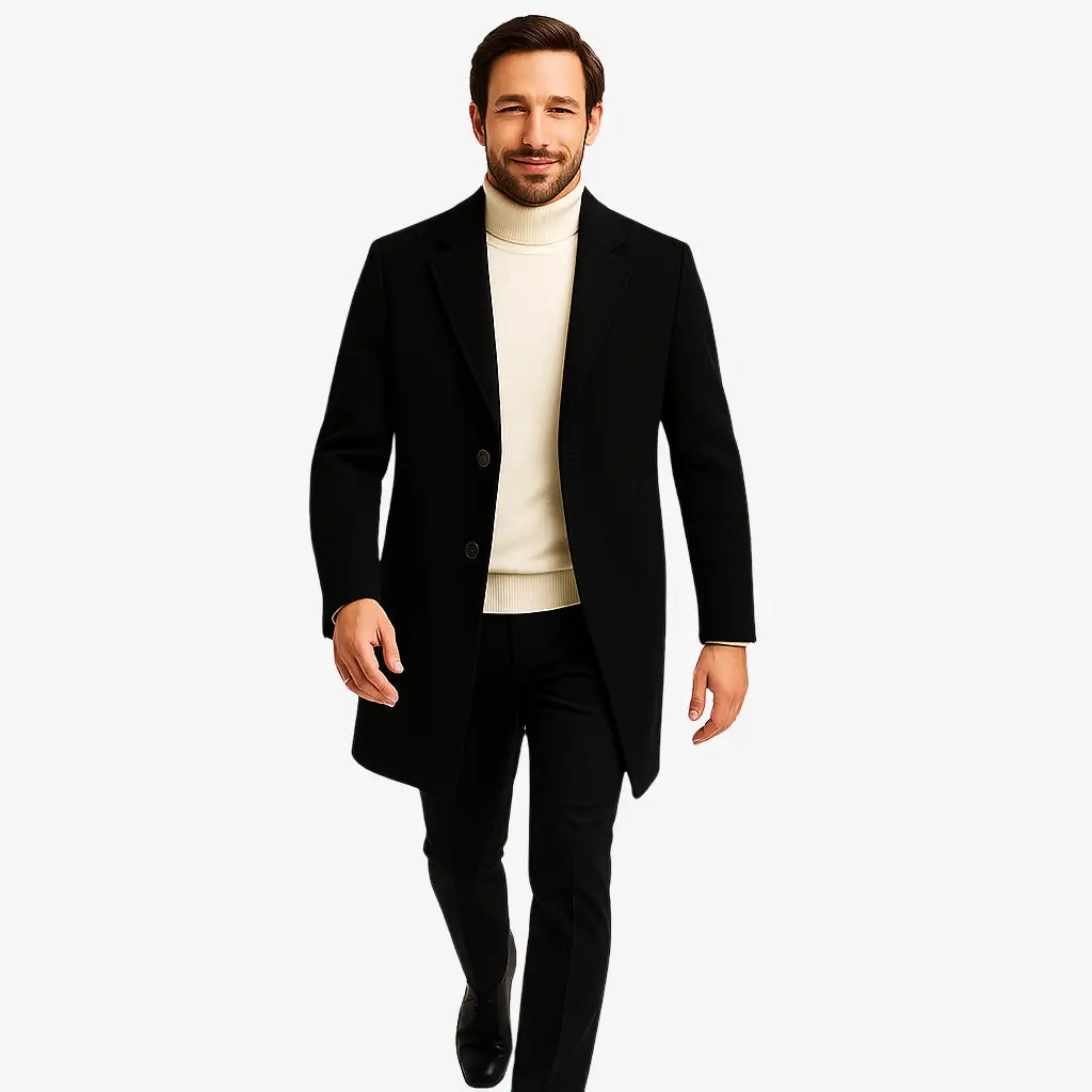 Sobretudo Masculino Longo 100% Lã